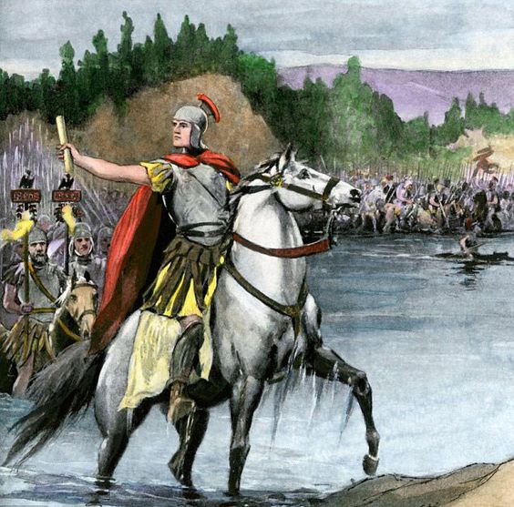 Julius Caesar crossed the Rubicon River in Northern Italy and set off a ...